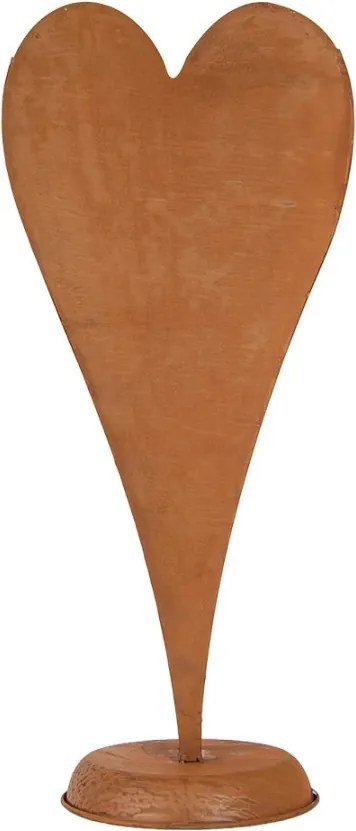 Rustikální rezavá dekorace srdce Heart Rust - 27*6*63 cm