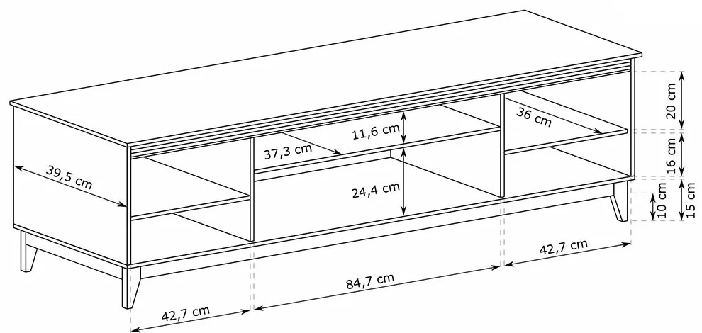 WINDSOR k | TV stolek W-9 | 179 cm | kašmír