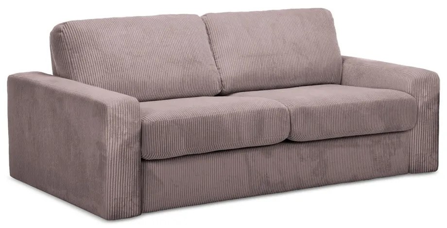 Starorůžová manšestrová rozkládací pohovka 195 cm Nona – Makamii