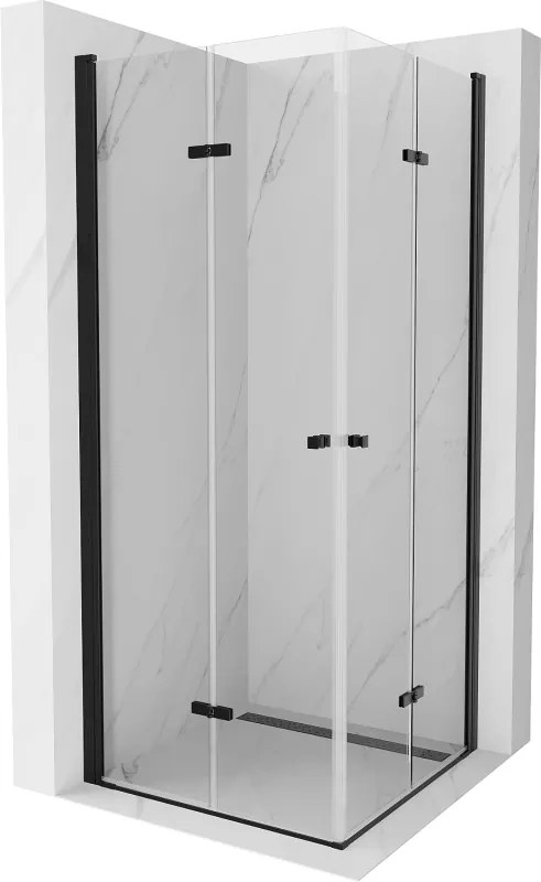 Mexen Lima Duo sprchový kout 70 x 70 cm, čiré sklo-černý profil, 856-070-070-50-00-02