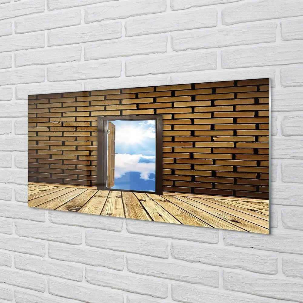 Obraz na skle Dveře nebe 3d 120x60 cm
