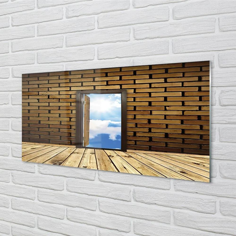 Obraz na skle Dveře nebe 3d 125x50 cm