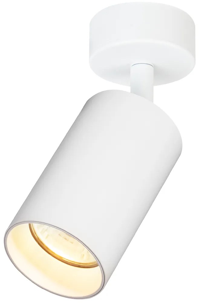 Bodové svítidlo Pipe, 1x bílé kovové stínítko, w