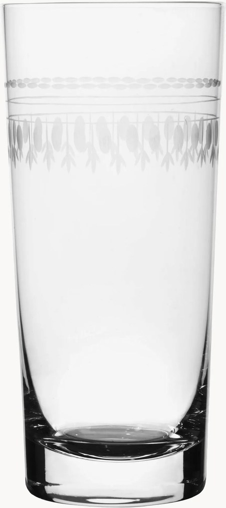 Sada ručně foukaných křišťálových sklenic Ovals, 4 díly