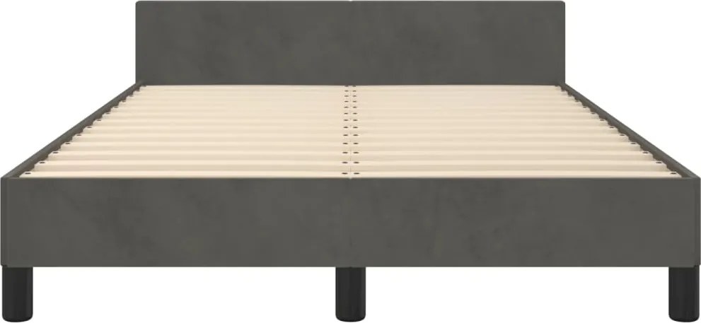 Rám postele bez matrace tmavě šedá 120 x 200 cm samet 3125624