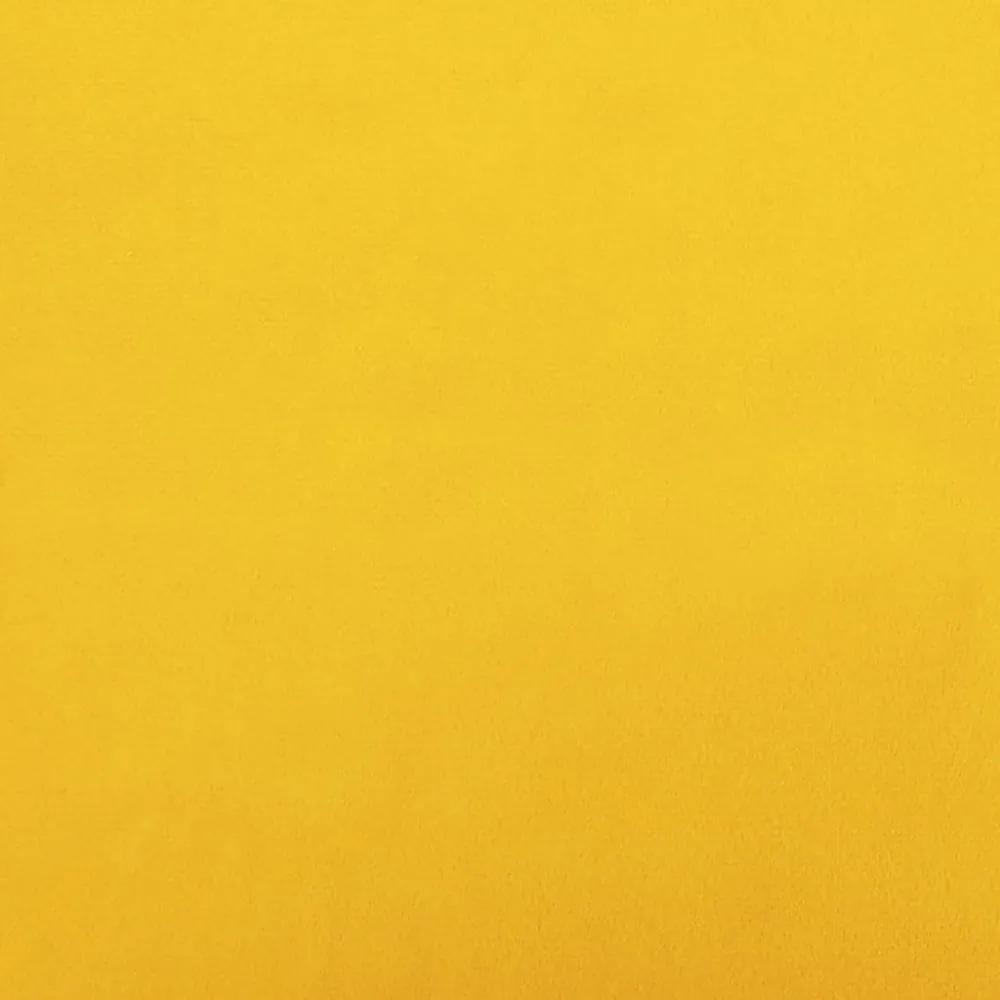 Lenoška s podhlavníkem samet Dekorhome Žlutá