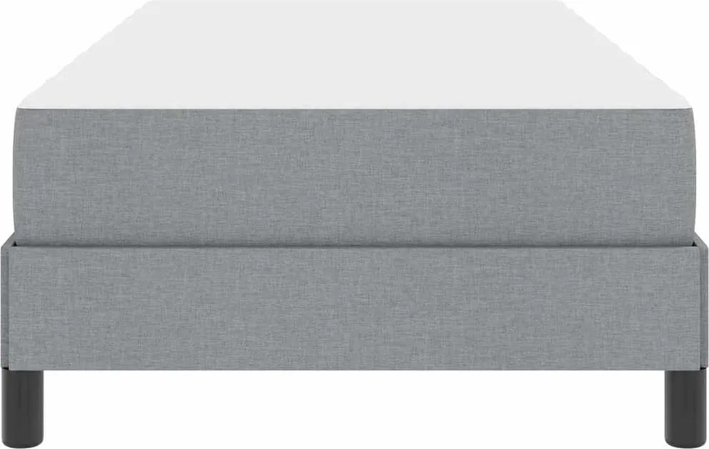 Postel s boxspringem Světle šedá 100 x 200 cm textil 3398465