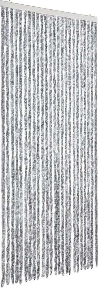 vidaXL Závěs proti hmyzu 100 x 200 cm žinylka [377336] Barva: Světle šedá a bílá