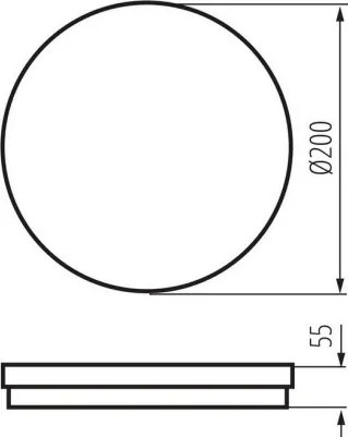 LED svítidlo Kanlux BENO ECO 12W CCT O W bílé 12W 3000K/4000K/6500K IP65 38380