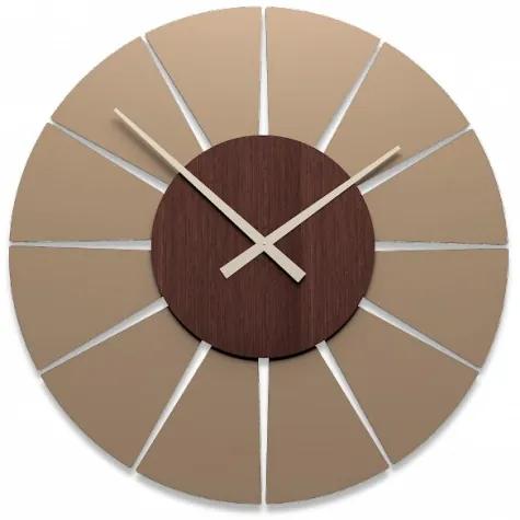 Designové hodiny 10-326 CalleaDesign Extreme L 100cm (více barevných variant) Barva čokoládová-69 - RAL8017 Dýha bělený dub - 81
