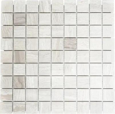 Mozaika z přírodního kamene MOS 32/2012 30,5x32,5 cm pastelově béžová/šedá
