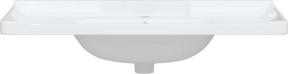 vidaXL Umyvadlo do koupelny bílé 100 x 48 x 23 cm obdélníkové keramika [153708]