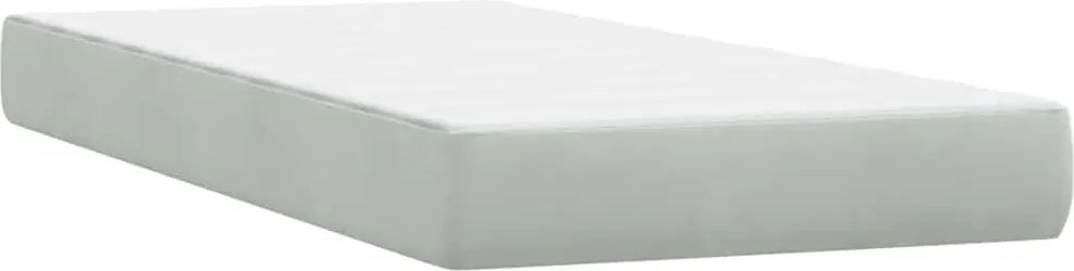 Box Spring Postel s matrací Světle šedá 90x220 cm Samet 3317805