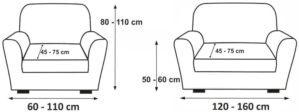 Forbyt, Potah mutielastický, Contra, světle béžový dvojkřeslo - š. 120 - 160 cm