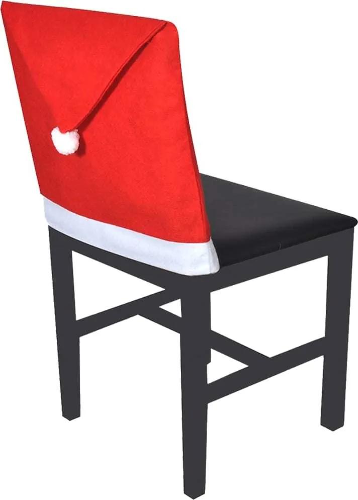 vidaXL Potahy na opěradla židle 6 ks čepice Santa Clause [131012]