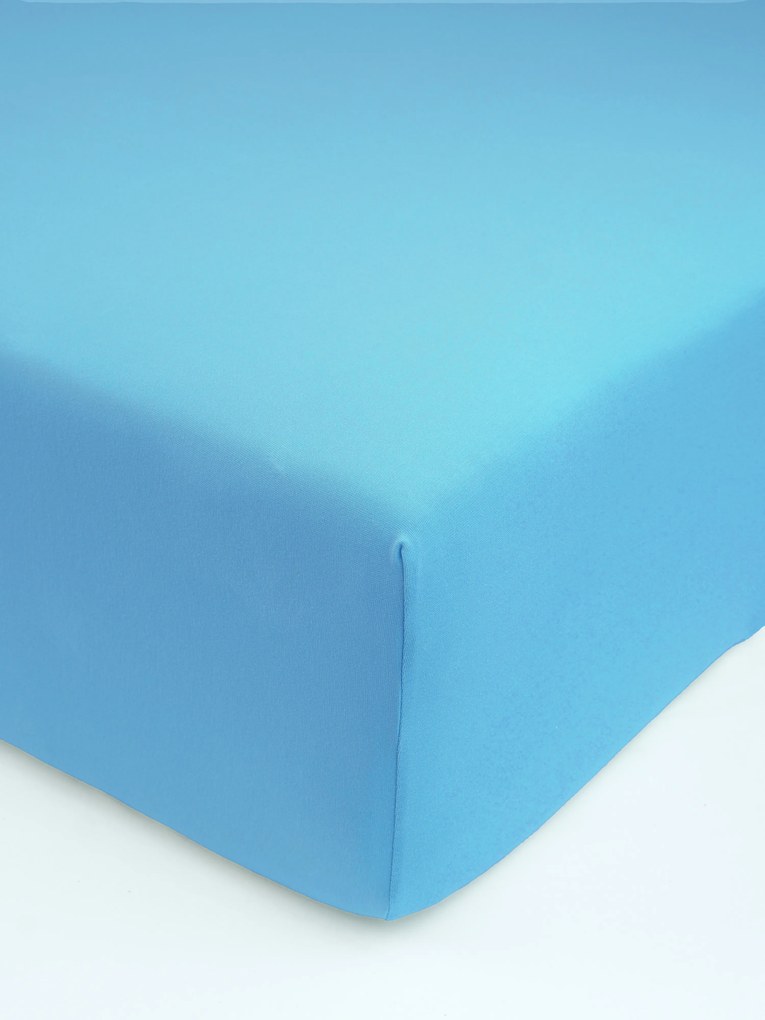 MK Lůžkoviny Jersey prostěradlo do postýlky s elastanem 60 × 120 cm – světle modré