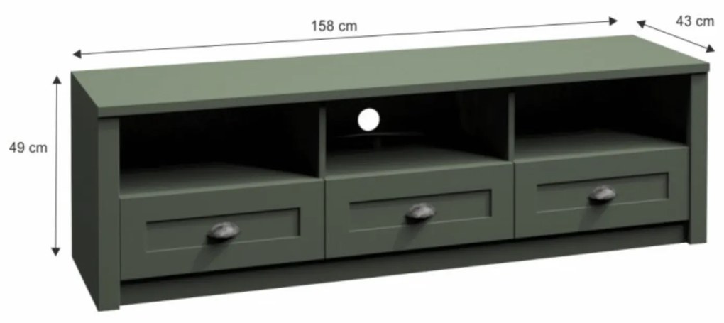 Televizní stolek Prowansja - zelená