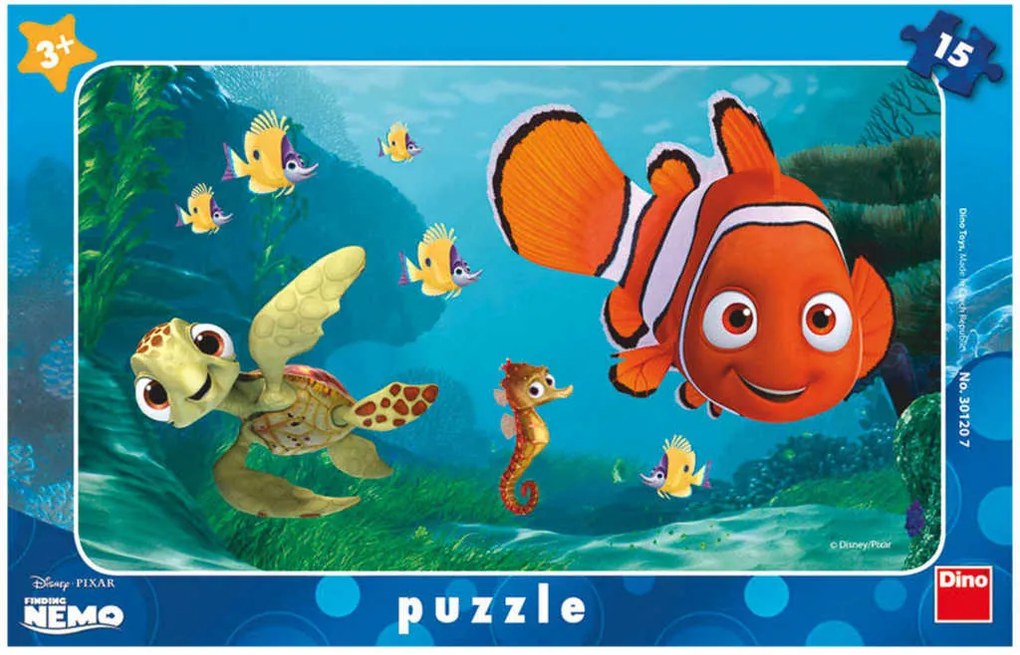 DINO Puzzle deskové 15 dílků Hledá se Nemo a želva skládačka 25x15cm dn301207