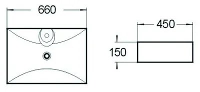 Mexen GAJA umyvadlo, 66x45 cm, bílá, 21726600