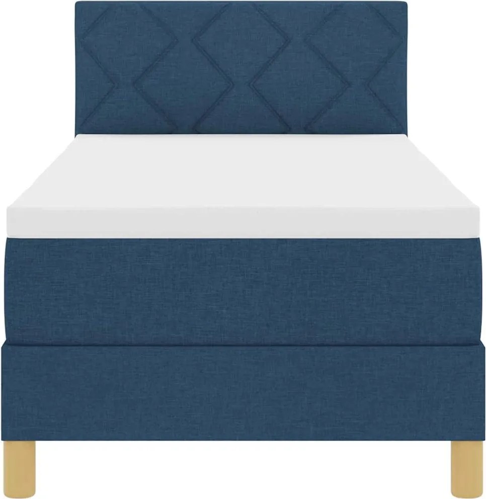 Postel s boxspringem s polštářem Modrá 80 x 200 cm textil 3338957