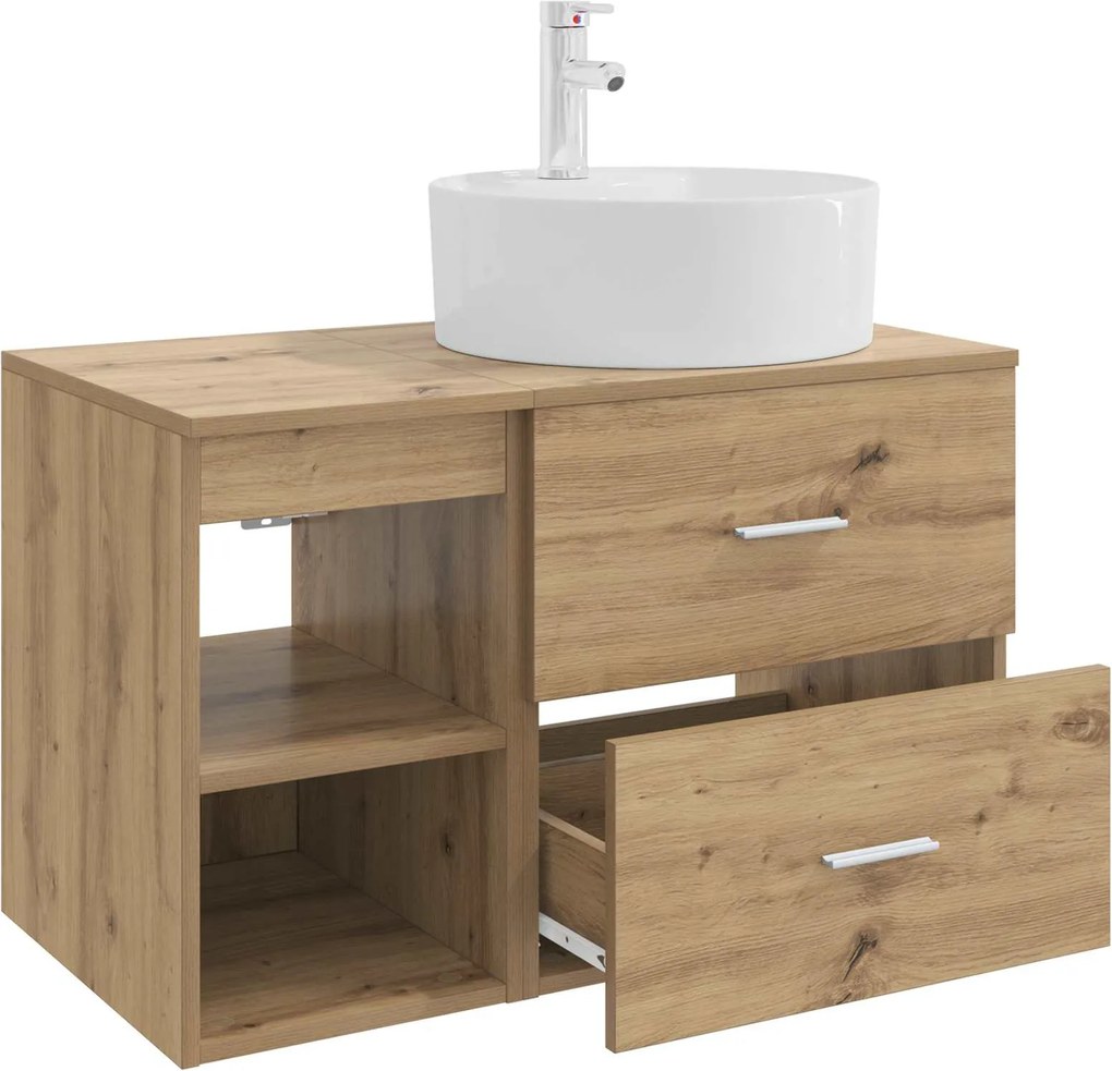 Sada koupelnového nábytku 2 ks Dub artisan Kompozitní dřevo 3403911