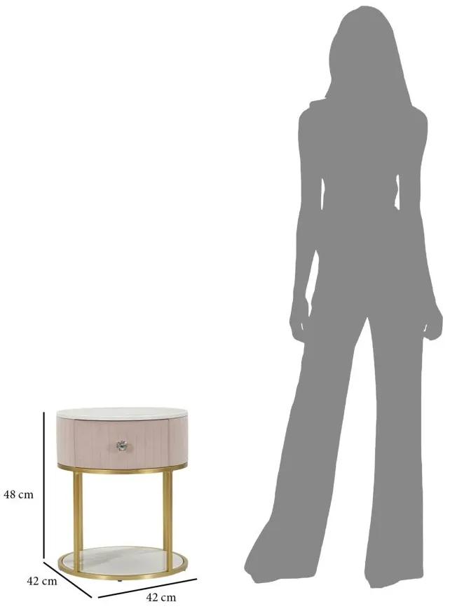 Noční stolek MONTPELLIER ROSA 42X48 cm