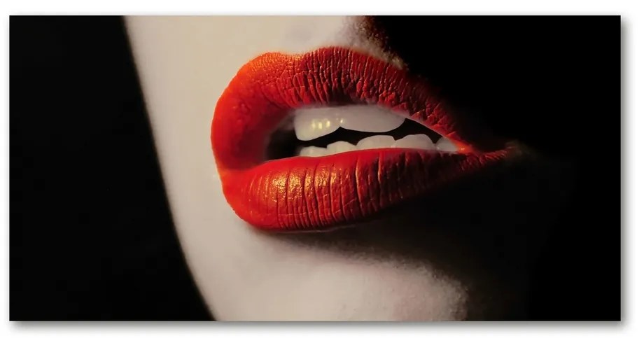 Wallmuralia Foto obraz akrylový na stěnu Červená ústa 120x60 cm