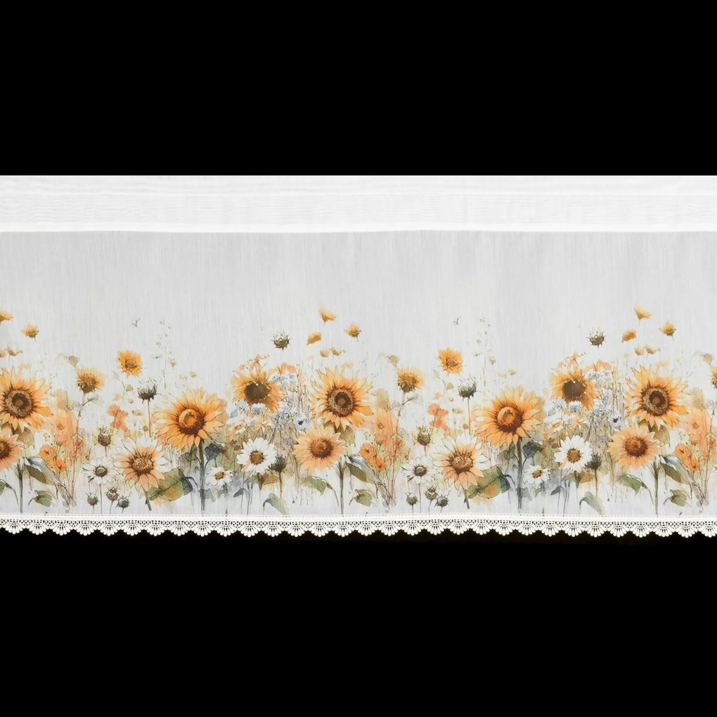 KRÁTKÁ ZÁCLONA NA PÁSCE SUNFLOWER 150X40 CM KVĚTY