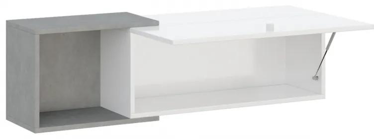 Závěsná skříňka Pardwa PR13, Barva: bílý / beton
