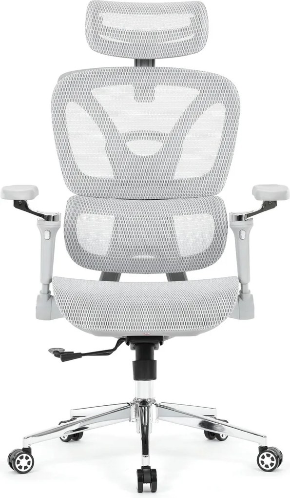 Ergonomická kancelářská židle FORCE - šedá síťovina