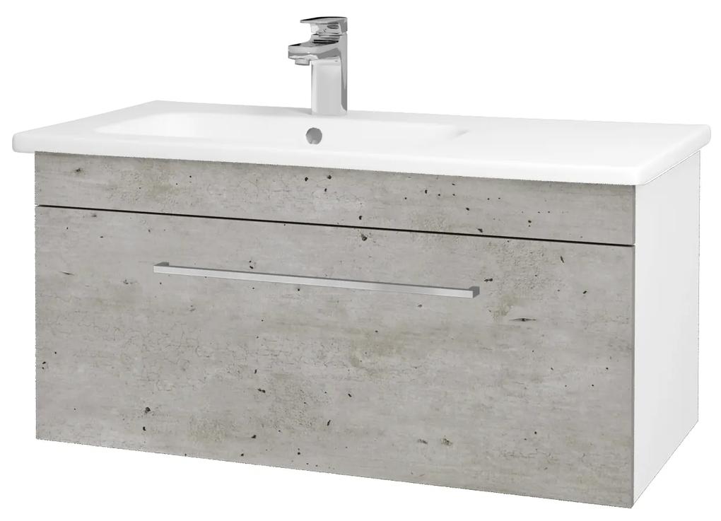 Dřevojas Koupelnová skříň ASTON SZZ 90 Varianta: N01 Bílá lesk / Úchytka T01 / D09 Arlington