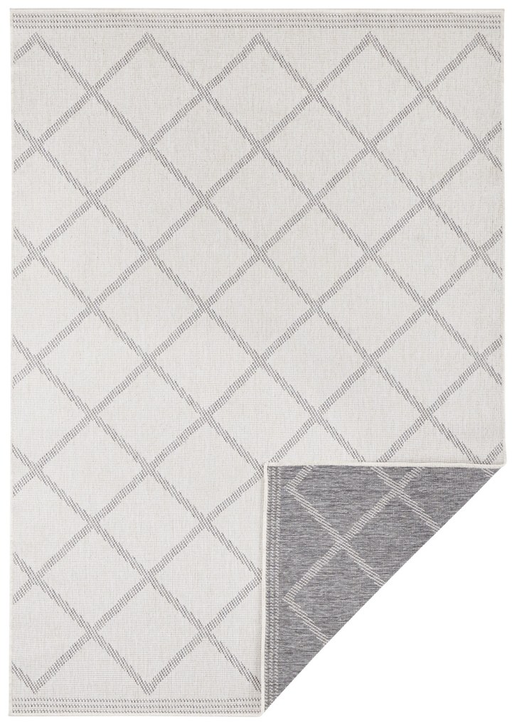 Hanse Home, Kusový koberec Twin Supreme 103760 Corsica Grey/Cream – na ven i na doma, 120x170, šedá, chodba / předsíň
