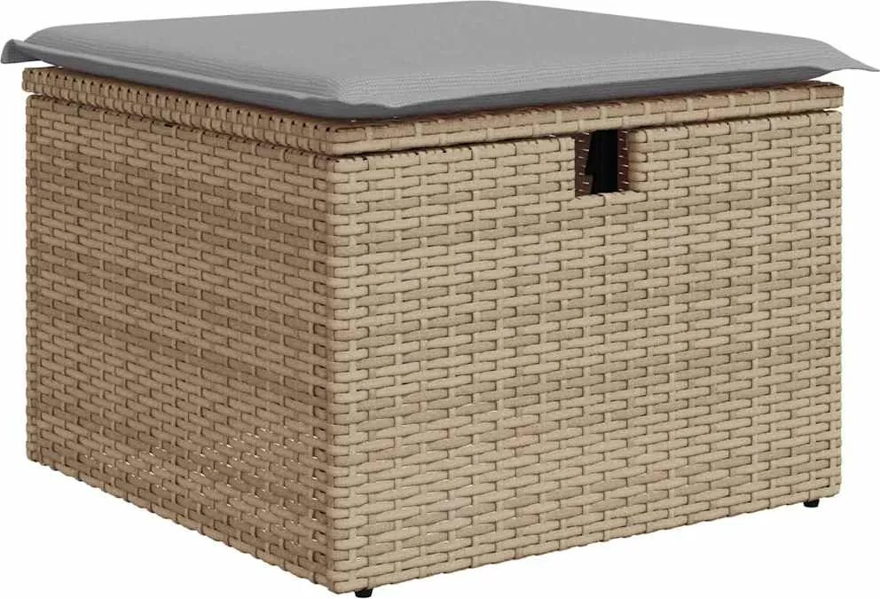 Sada zahradních pohovek 9 ks Béžová polyratan 3361109
