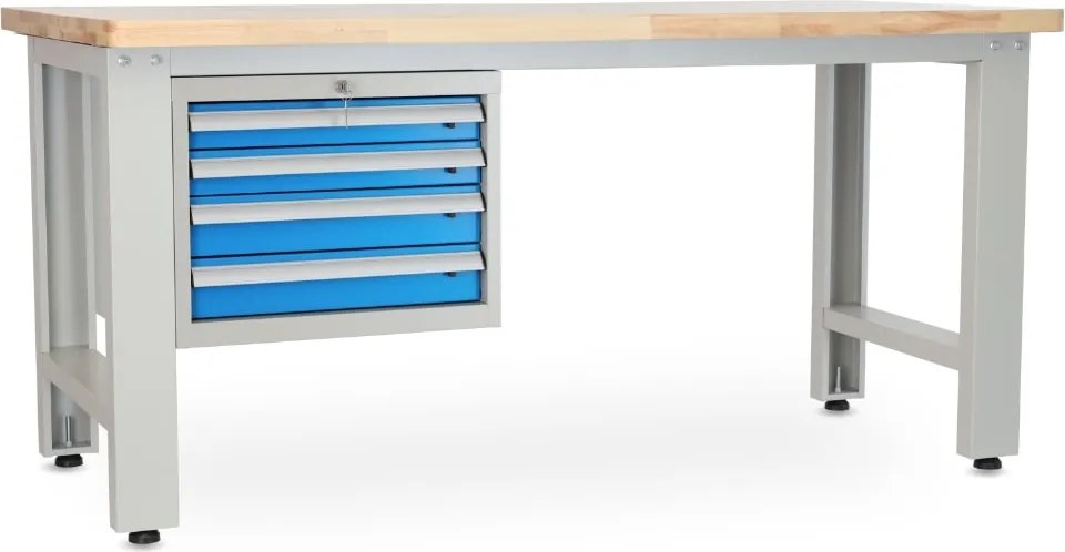Dílenský stůl Solid OAK-40, 180 cm, závěsný box, dub