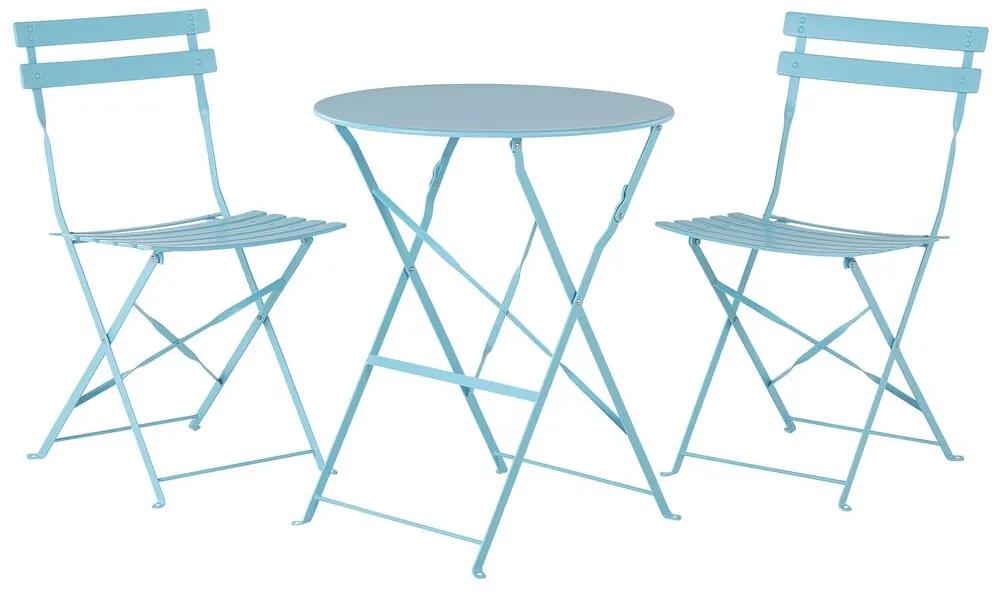 Venkovní modrá bistro sada skládacího stolu a židlí FIORI Beliani