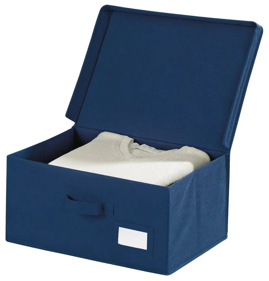 Modrý úložný box Wenko Ocean, délka 34 cm