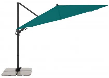 Zahradní slunečník s boční nohou Derby DERBY DX 280 x 280 cm- modrý