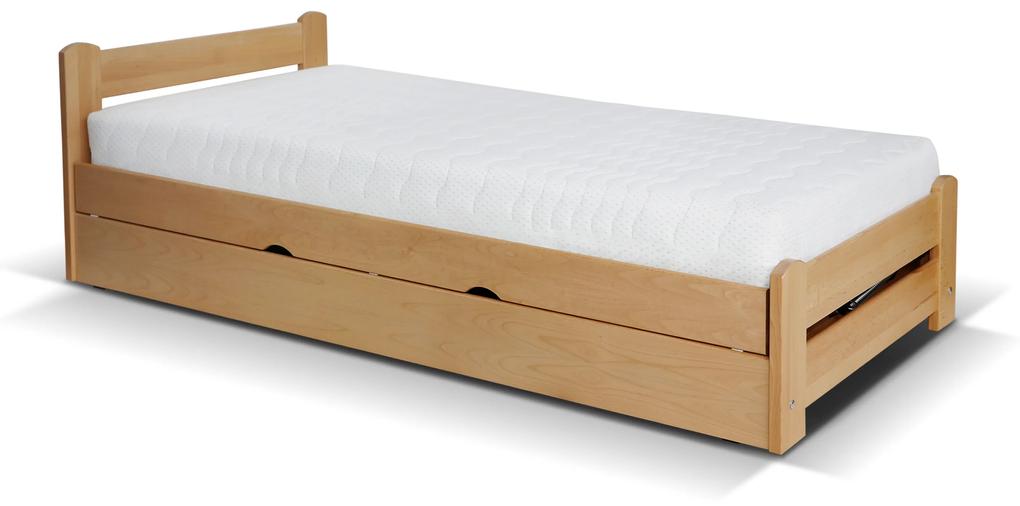 Dřevěná postel Tornado Zvolte rozměr postele: 120x200 cm, Barva dřeva: Lakované