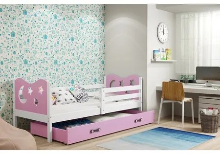 Dětská postel MIKO 200x90 cm Ružové Bílá