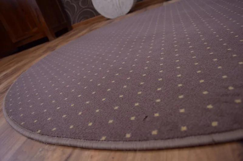 Kulatý koberec AKTUA Breny hnědý