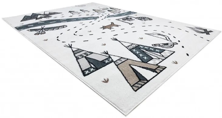 Hanse Home, Dětský kusový koberec Fun Indian cream, 80x150, bílá, dětský pokoj