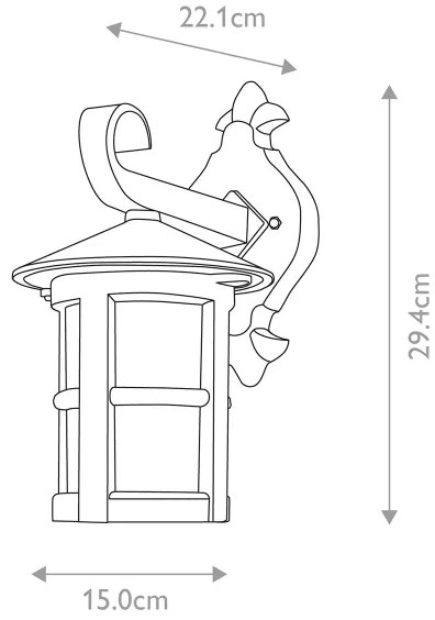 Elstead BL21-BLACK-E27 -Venkovní nástěnné svítidlo HEREFORD 1xE27/100W/230V IP43