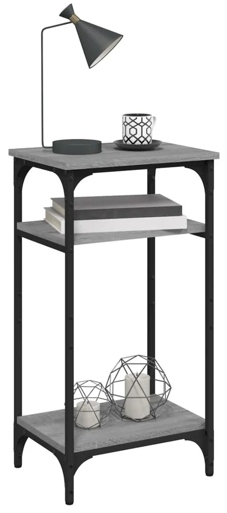 Odkládací stolek šedý sonoma 40 x 30 x 75 cm kompozitní dřevo - Default Title