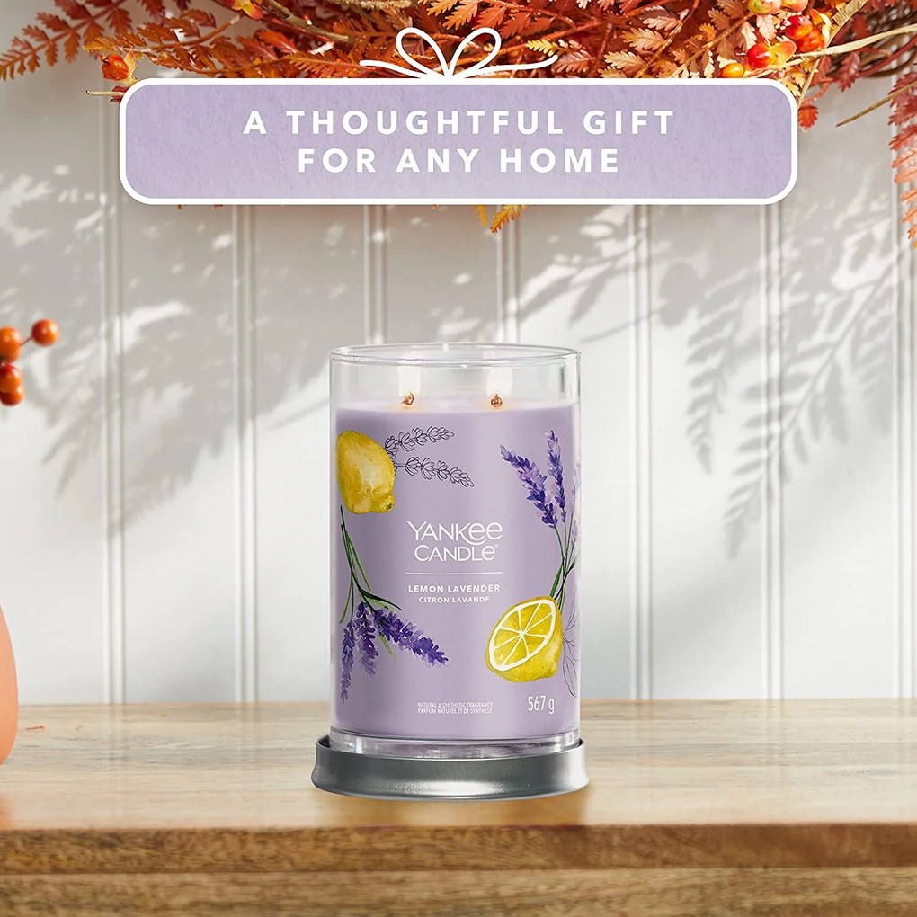 Yankee Candle vonná svíčka Signature Tumbler ve skle velká Lemon Lavender 567 g