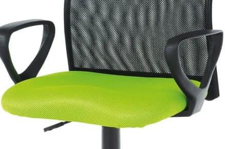 Autronic Kancelářská židle Kancelářská židle, látka MESH zelená / černá, plyn.píst (KA-B047 GRN)
