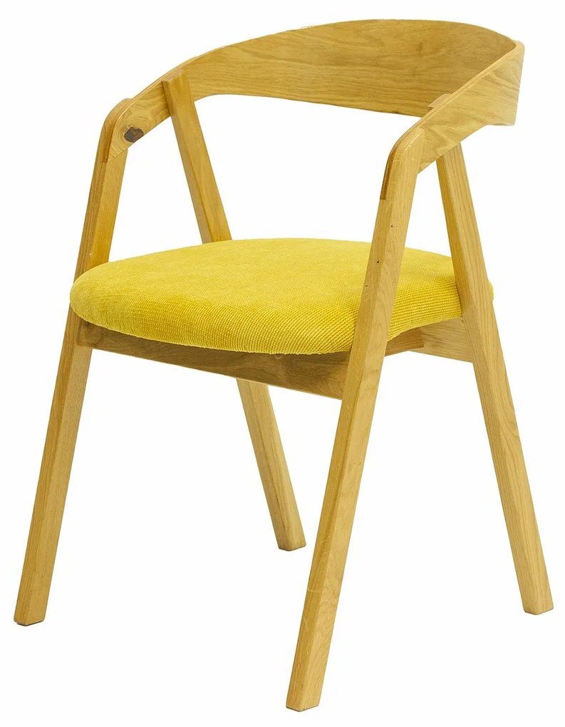 Bradop Židle čalouněná ADRIANA XL dubová Z217 | Látka: 135 - Monolith-135