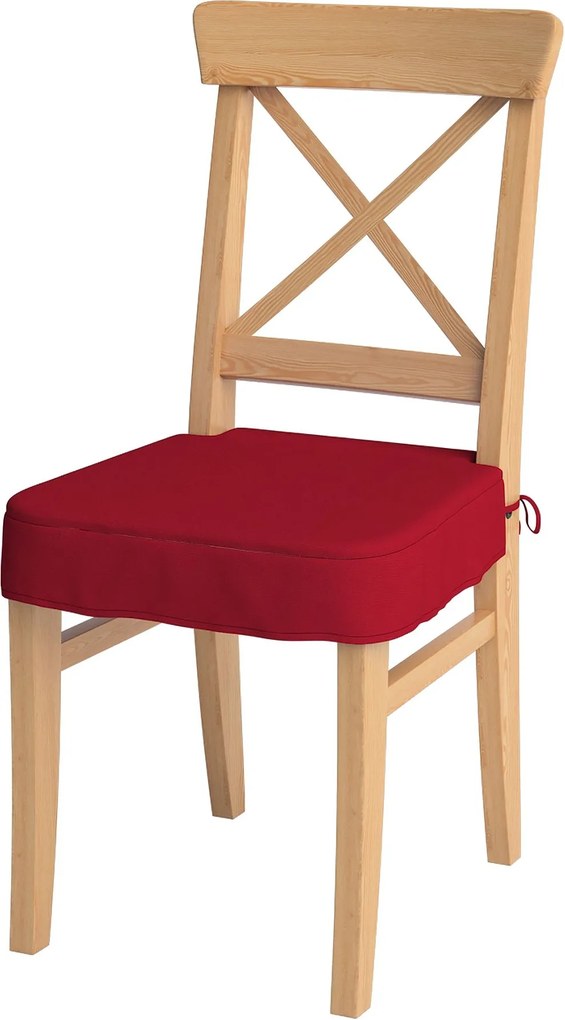 Sedák na židli IKEA Ingolf barva červená látka pletený vzor
