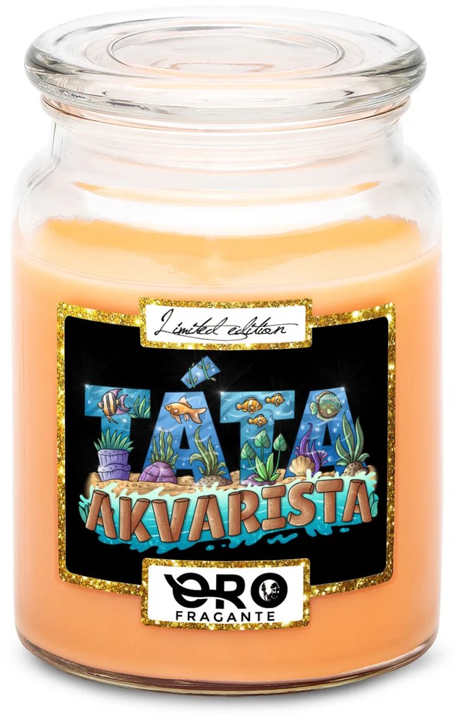 Svíčka Táta akvarista (Vůně svíčky: Tropické ovoce)