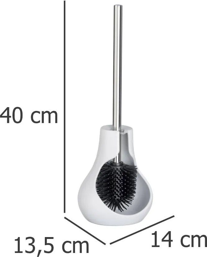 Toaletní kartáč DRO NEO se silikonovou WC štětkou, výška 40 cm, WENKO