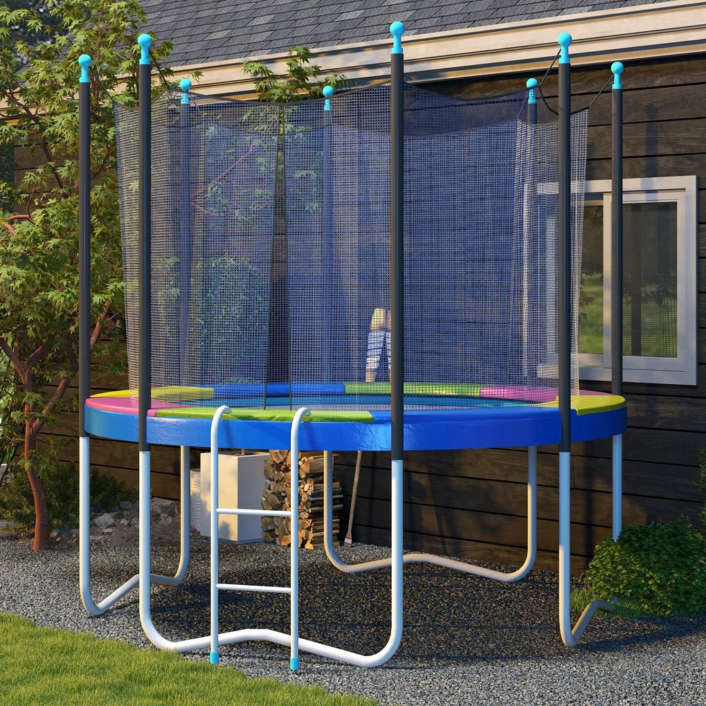 Kryt hrany trampolíny SPORTNOW Ø305 cm, barevný, odolný proti povětrnostním vlivům a UV záření, ideální pro zahradní trampolíny | Aosom.de